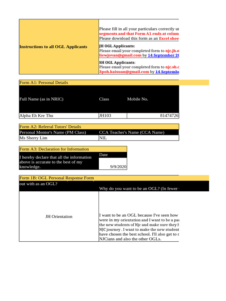 2021 OGL Application Form | PDF
