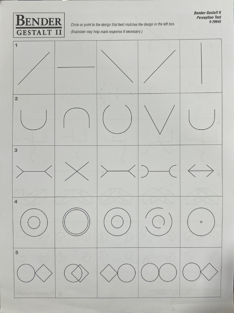 Bender-Gestalt II Perception Test Guide | PDF