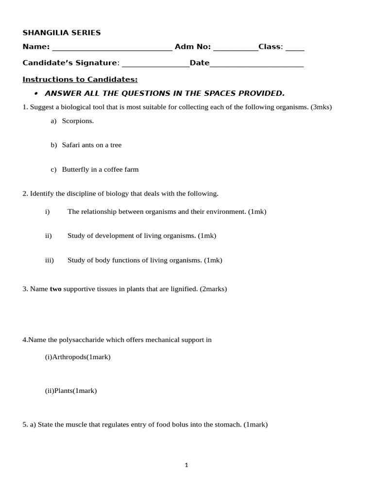 f2 Biology f2 Qs End t2 Teacher Co Ke | PDF | Blood | Blood Type