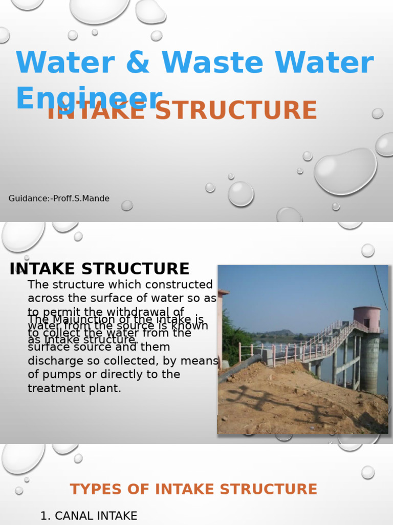 Types of Water Intake Structures | PDF