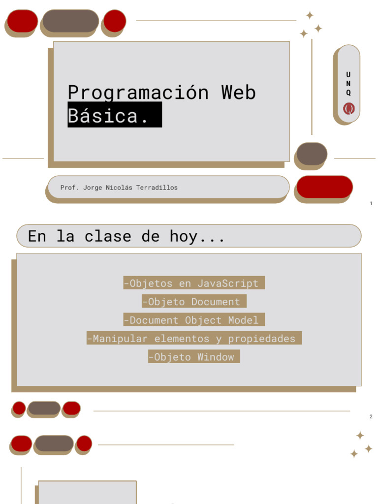 Diapositiva 7 - Objetos y DOM | PDF | Modelo de objeto de documento | HTML