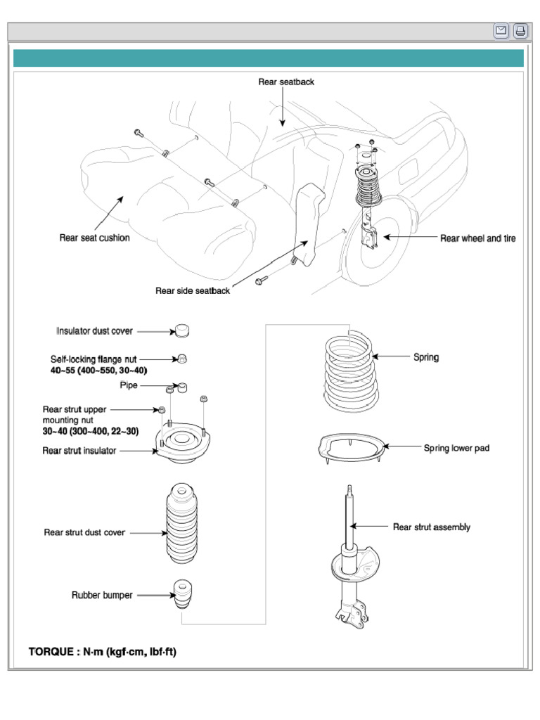 Rear Strut Assembly Diagram Guide | PDF