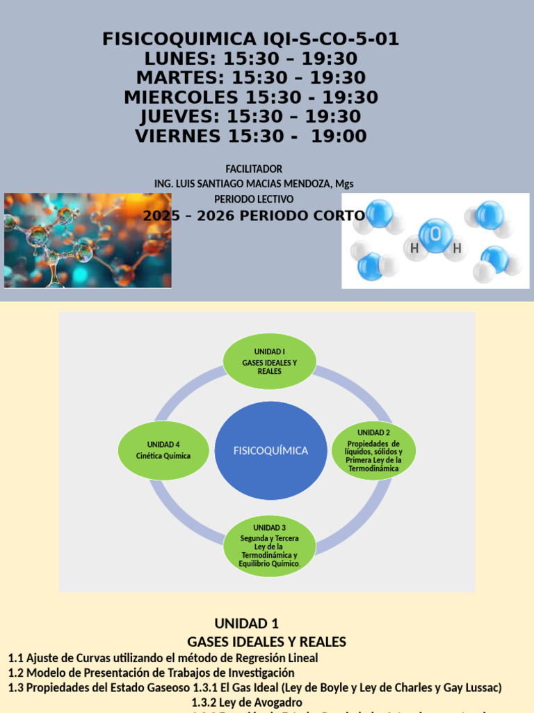 Fisicoquimica Clase 12 13 14 y15 de Agosto 2025 (1) | PDF | Gases ...