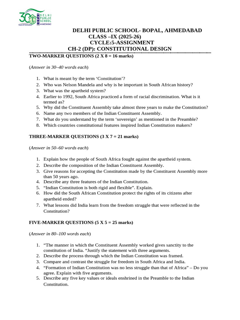 Assignment - L2 Constitutional Design | PDF