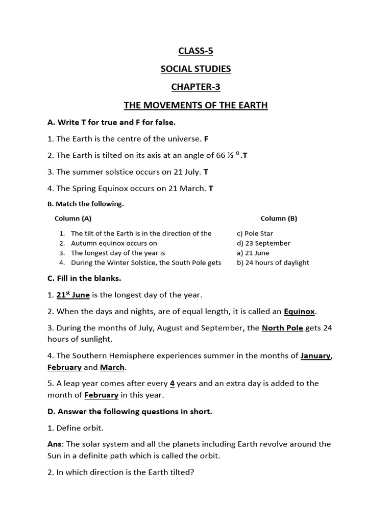 Earth's Movements and Seasons Explained | PDF | Earth | Rotation