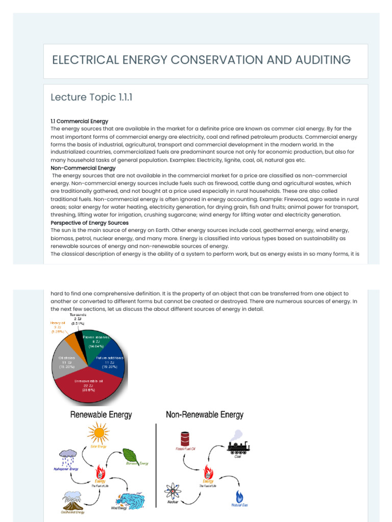 Commercial vs Non-Commercial Energy Sources | PDF | Energy Development ...