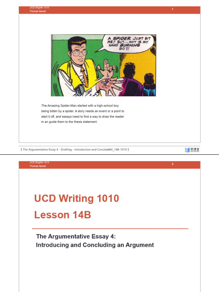 The Argumentative Essay 4 - Drafting - Introduction and Conclusion ...