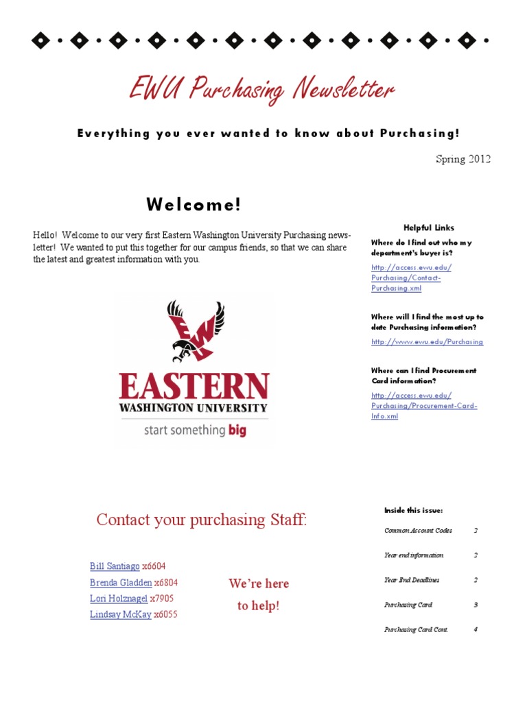 Purchasing Newsletter | PDF | Business