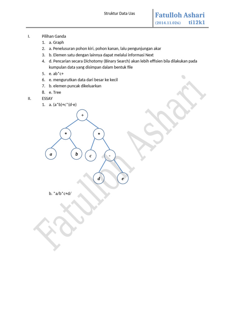 Struktur Data UAS | PDF