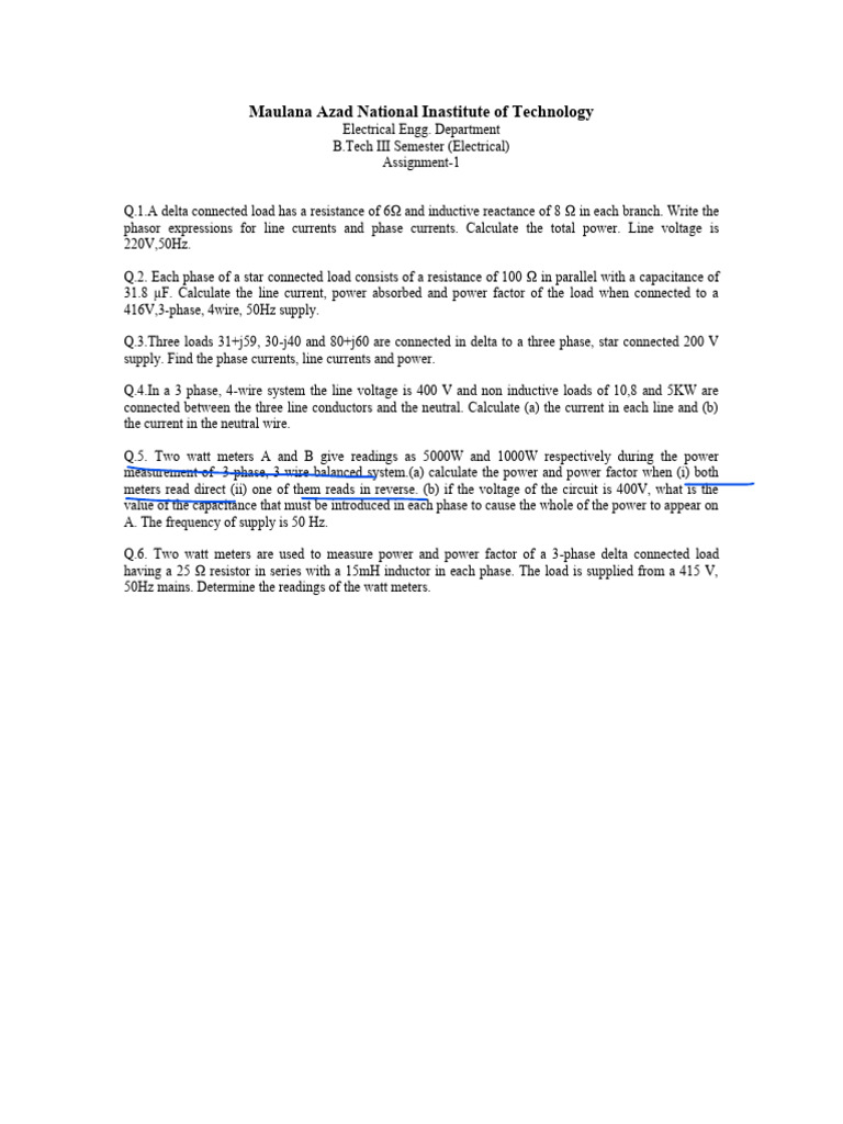 Polyphase Circuit Analysis and Calculations | PDF