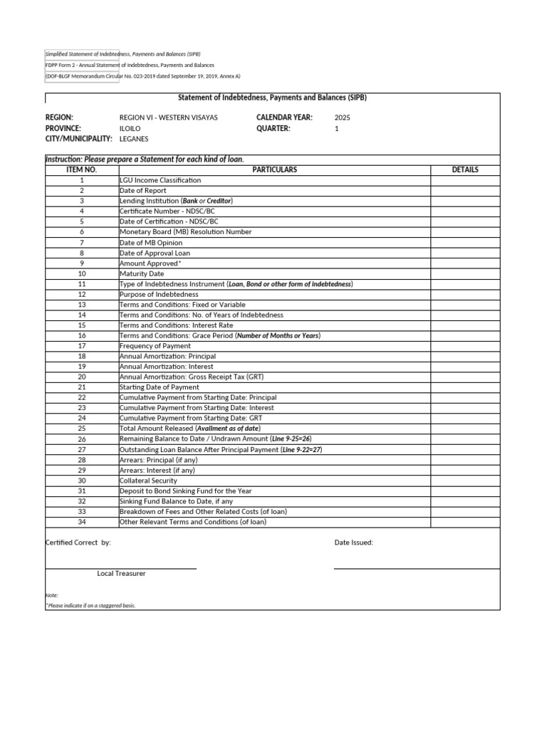 Statement of Indebtedness Payments and Balances-May21251041 - 1321861 ...