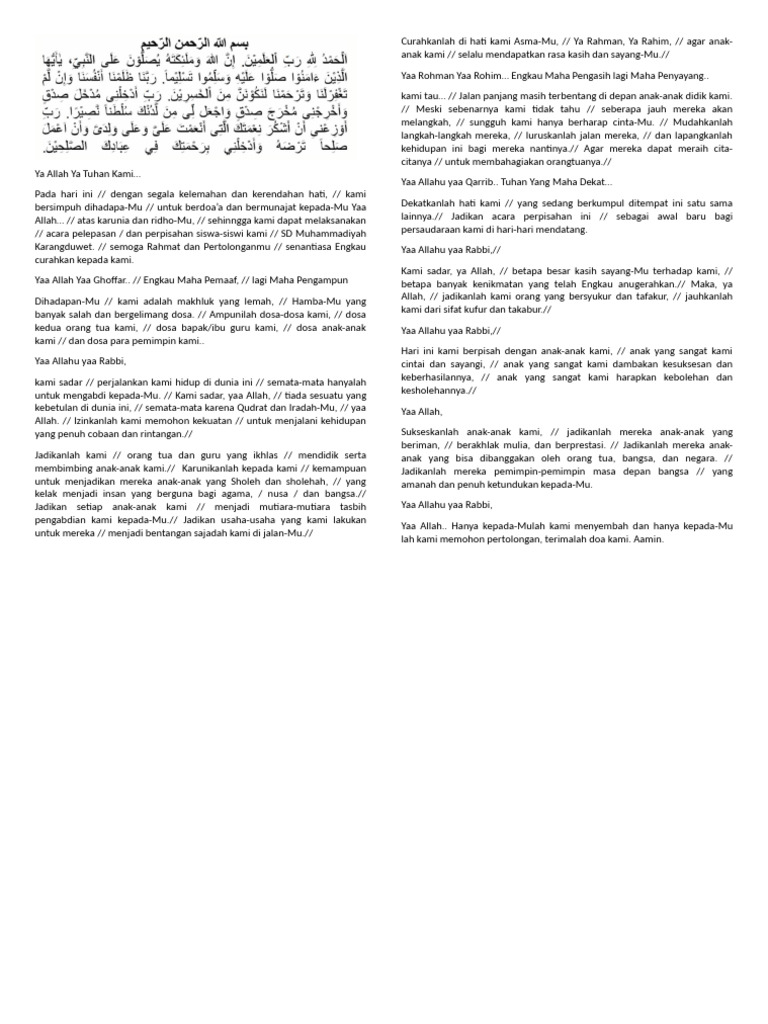 Doa Perpisahan | PDF