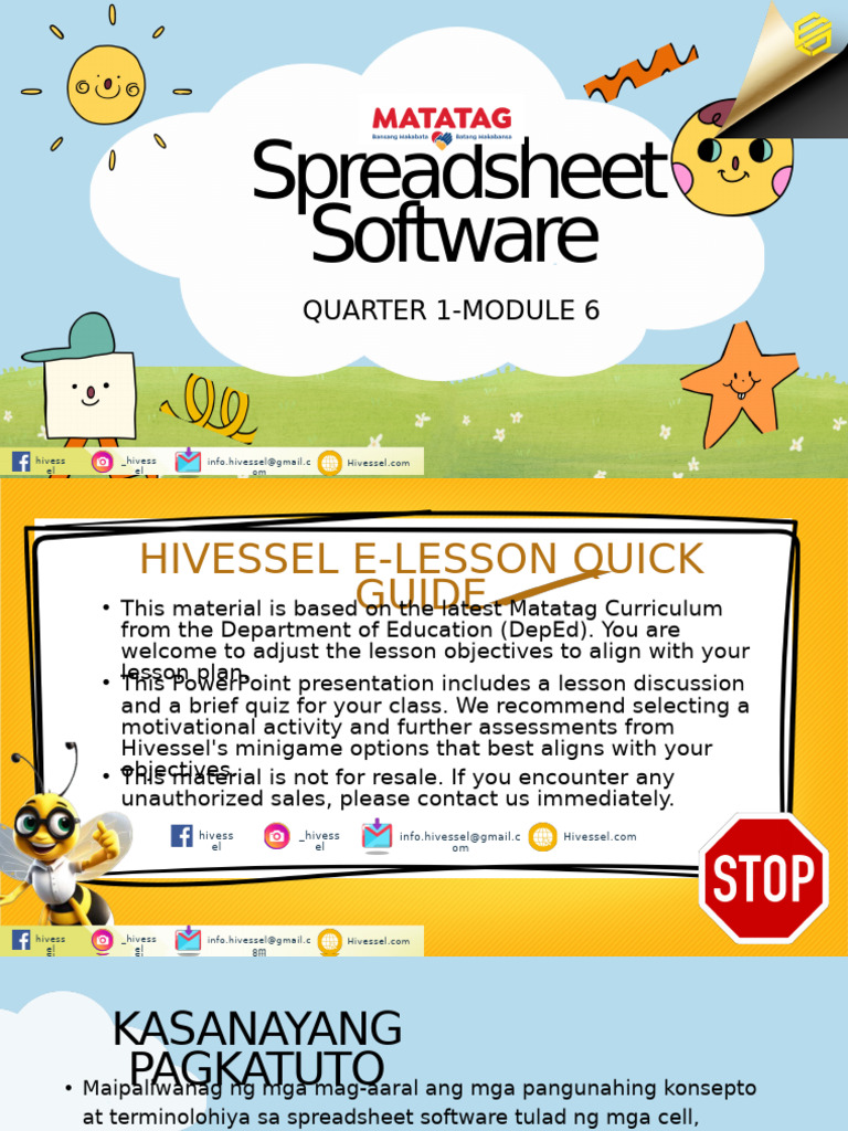 Module 6 Spreadsheet Software TLE 4 Qm4shh | PDF