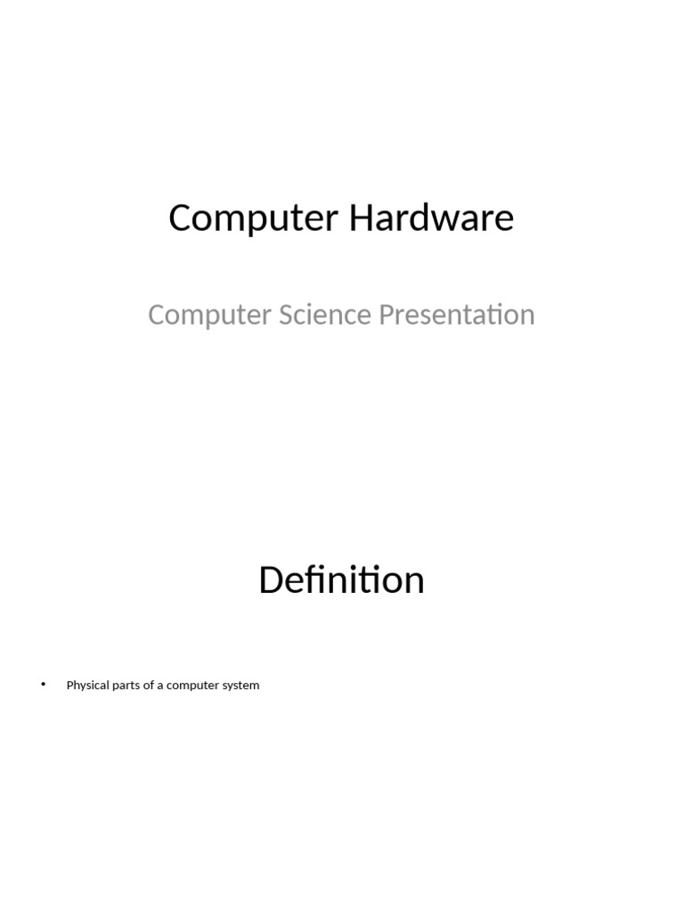 Computer Hardware | PDF