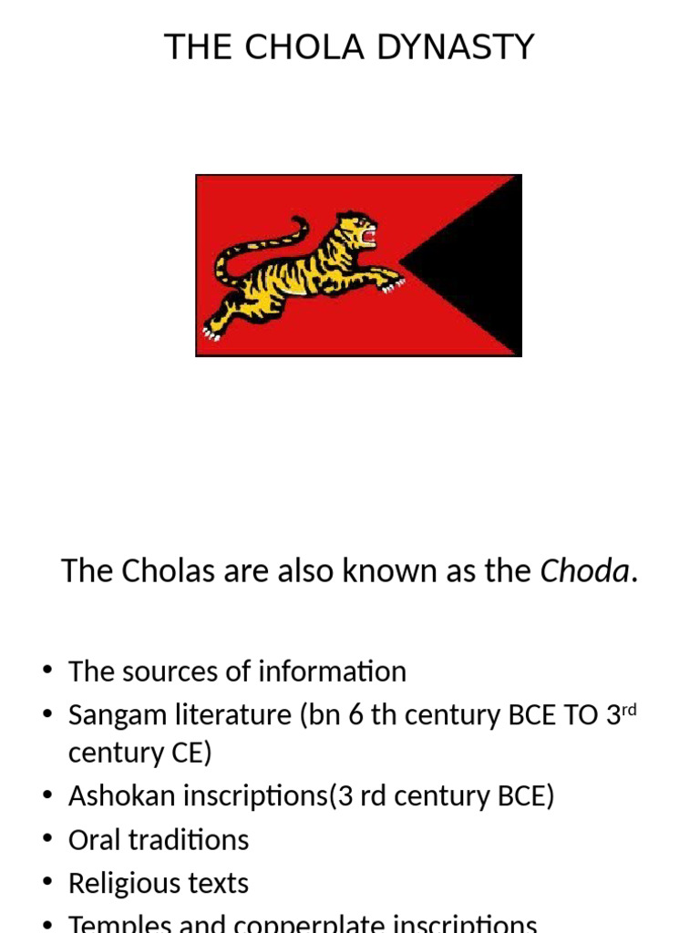 The Chola Dynasty for Teachers | PDF