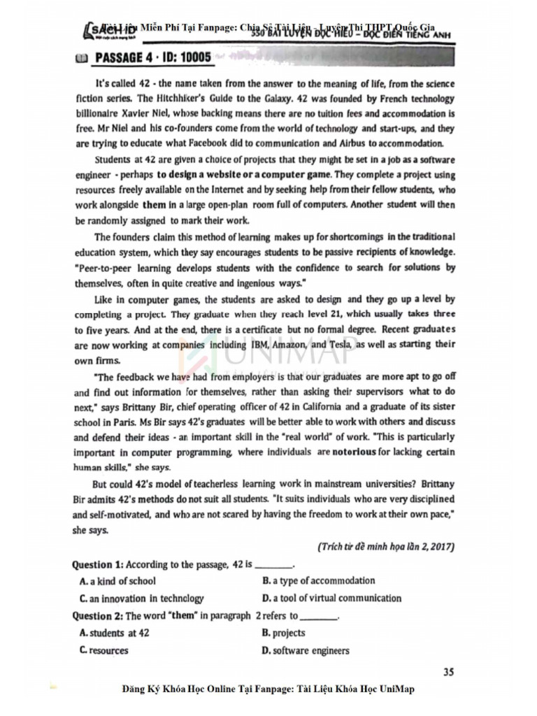 39-43 Reading Comprehension | PDF