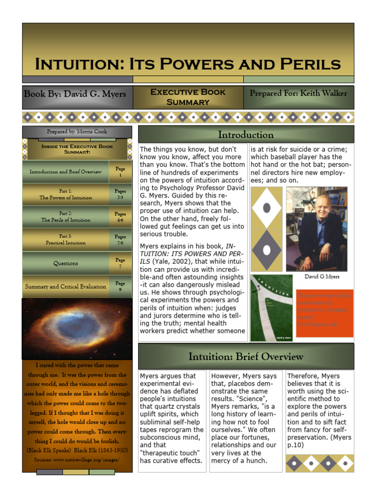 Intuition: Powers and Perils Explained | PDF | Gambling | Thought