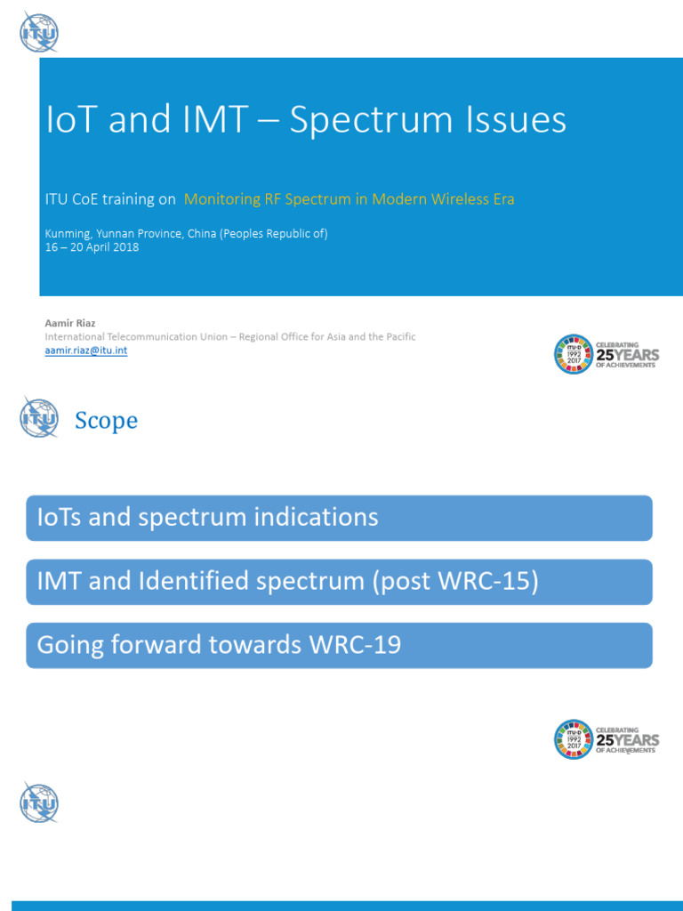 Day 2 - CoE IoT - Spectrum - Aamir | PDF | Internet Of Things | Radio ...