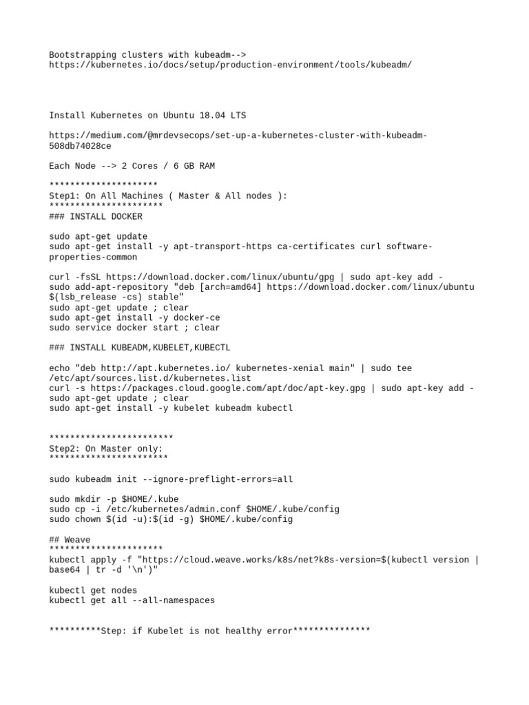 Setup Installation Kubeadm | PDF | Software Development | Operating System Technology