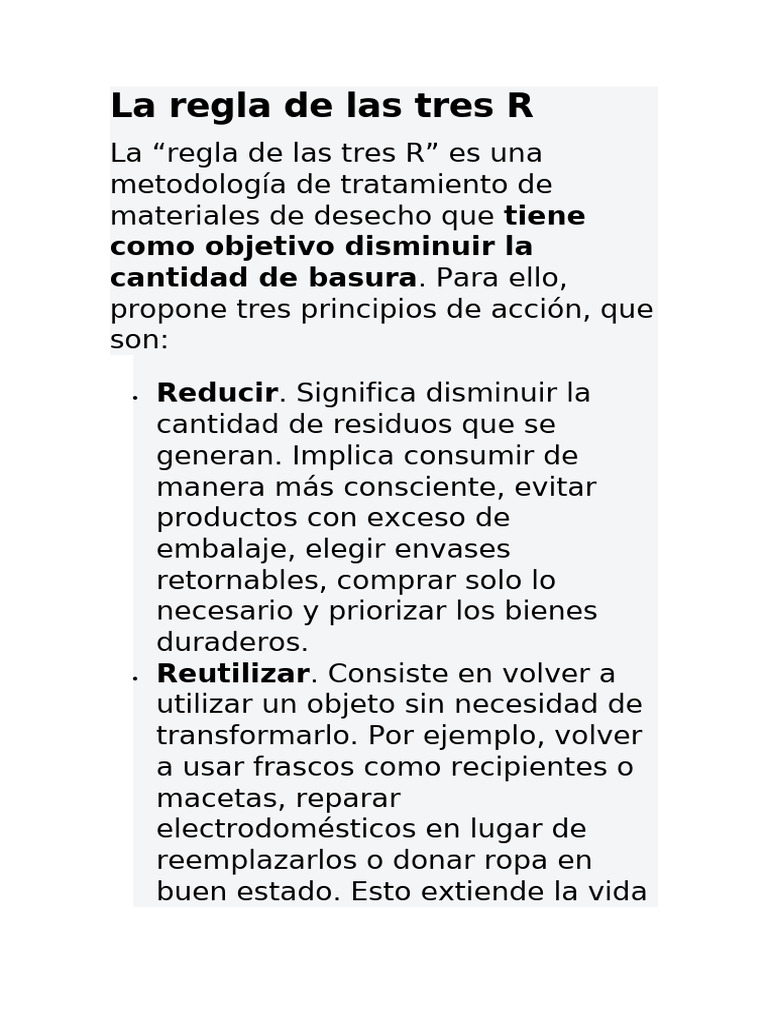La Regla de Las Tres R | PDF