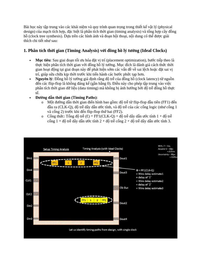 3 - Placement Timing and Clock Tree Synthesis. | PDF