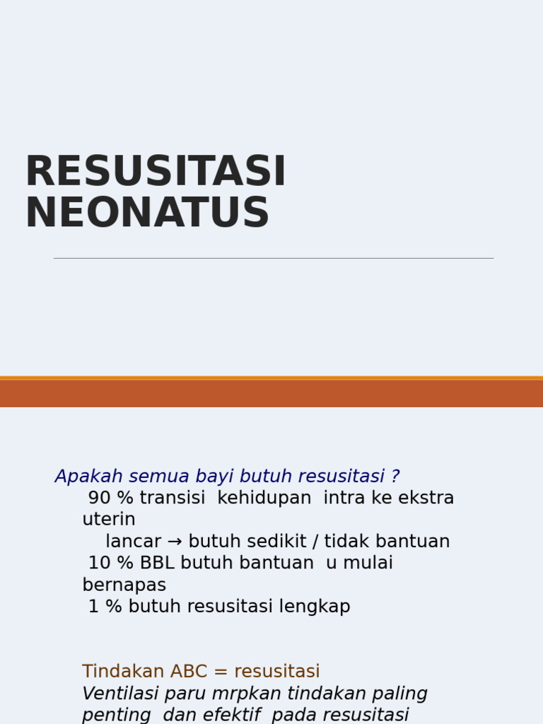 Resusitasi Neonatus | PDF