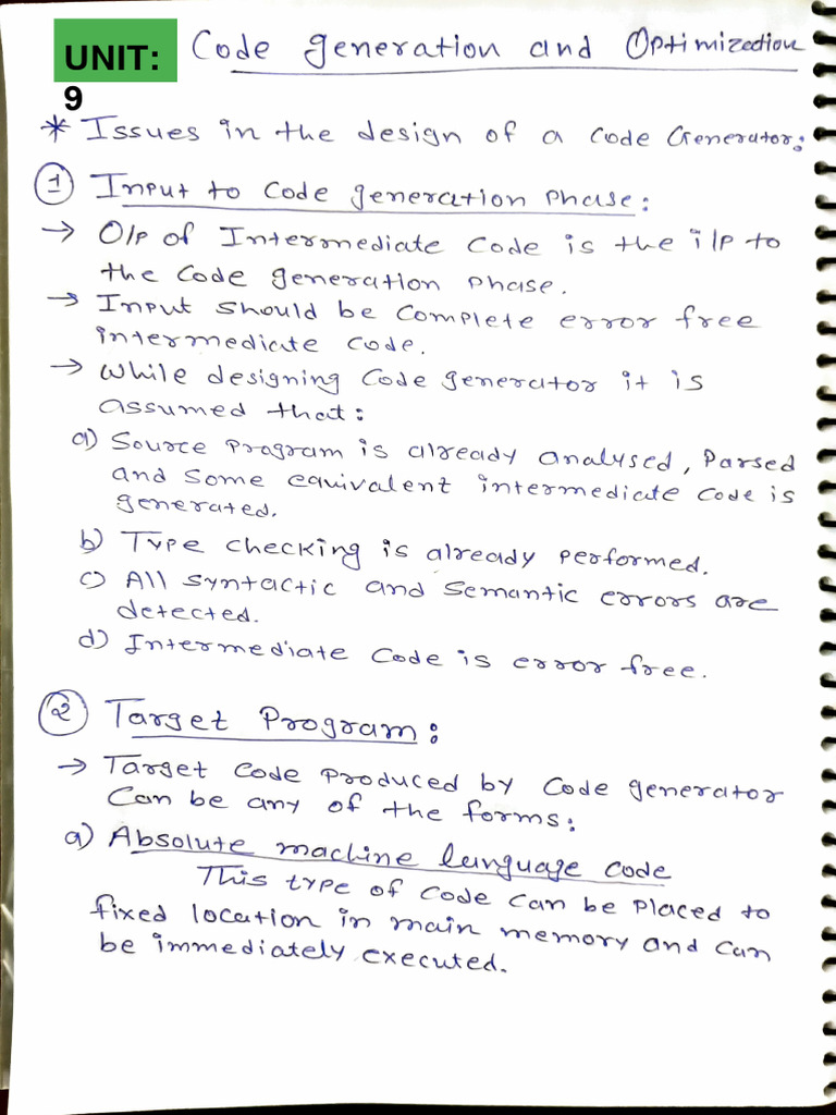 Chapter-9 - Code Generation | PDF