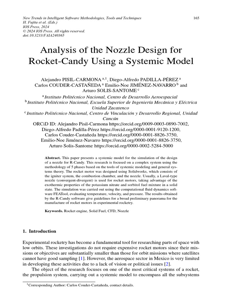 Analisis of the Nozzle Design for Rocket | PDF | Rocket Propellant ...