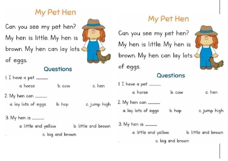 My Pet Hen | PDF