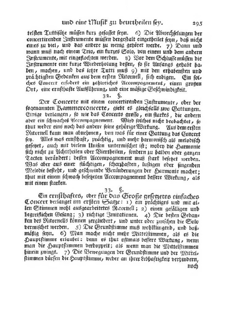 Quantz Versuch Einer Anleitung 18tes Hauptstück Ausschnitt | PDF