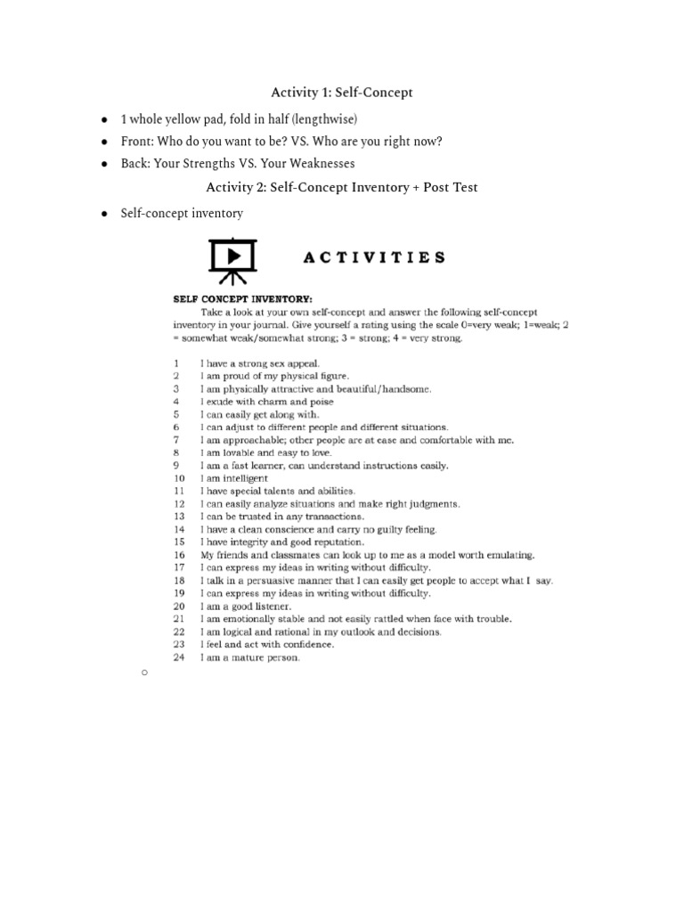 PerDev Quarter 1 Activities | PDF | Psychology | Psychological Concepts