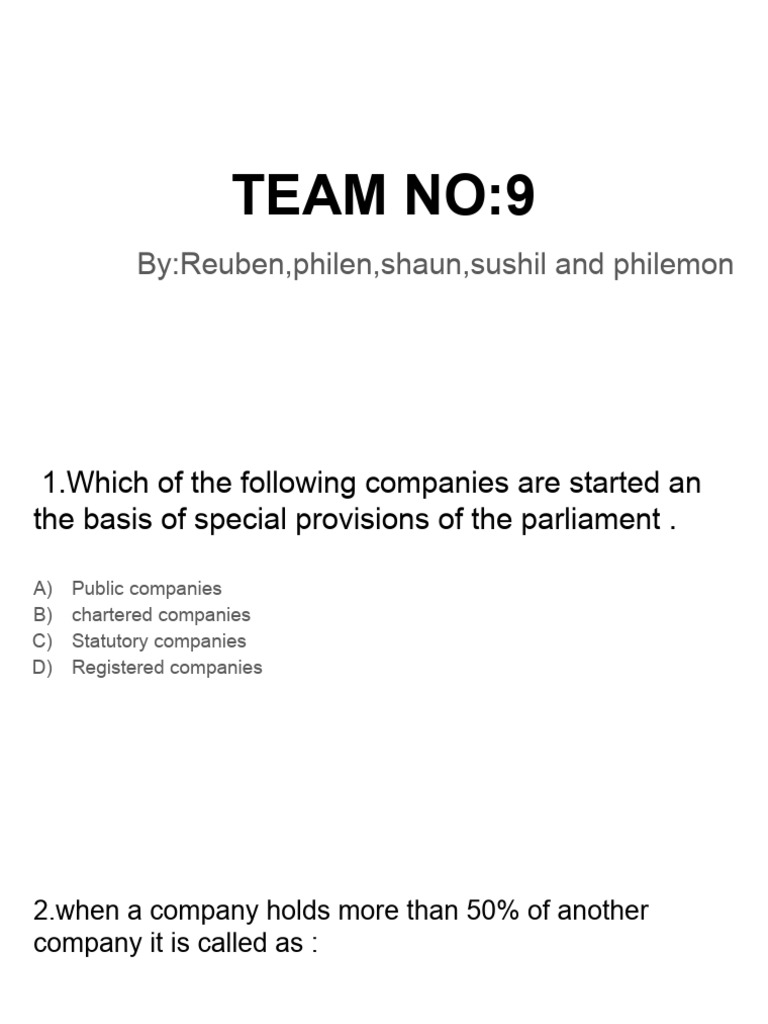 Types of companies | PDF