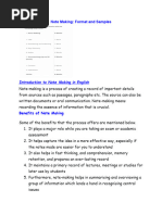 Note Making Class 11, Note Making Format, Examples and Sample | PDF ...