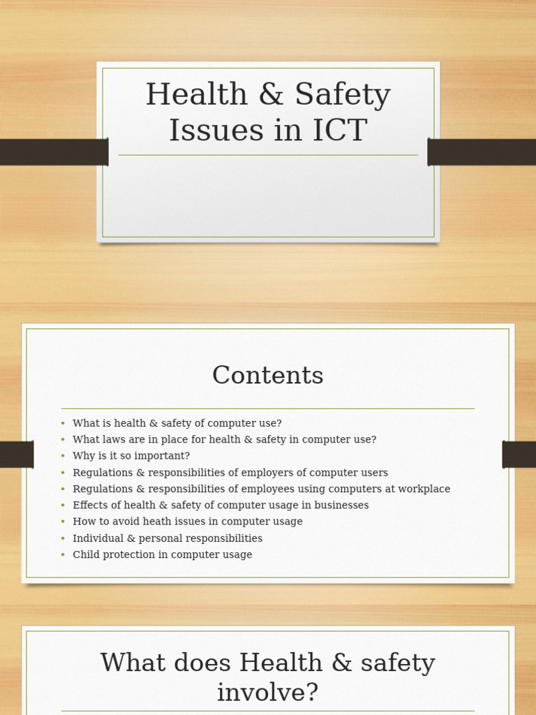Health & Safety in ICT Usage | PDF | Occupational Safety And Health ...