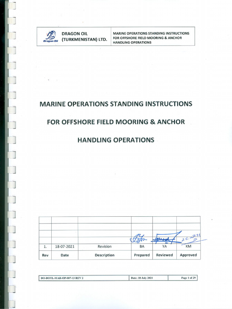 Pennant Buoy System Guidelines | PDF | Anchor | Offshore Drilling