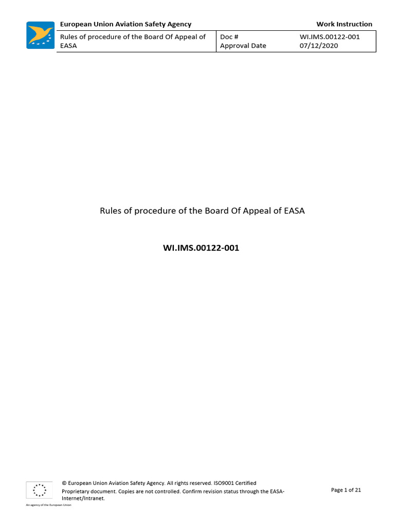 WI - IMS .00122 - Rules of Procedure Dec 2020 Website | PDF | Appeal ...