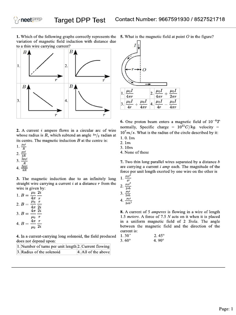 Physics Magnetism Pdf