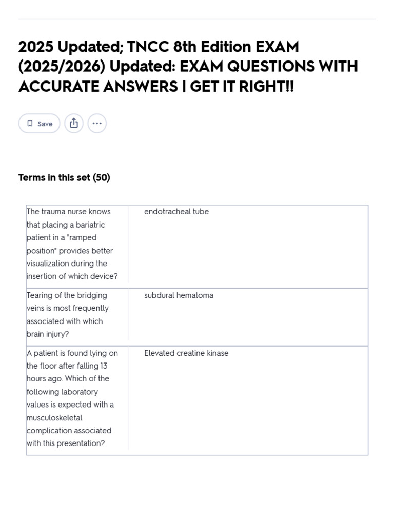 2025 Updated TNCC 8th Edition Exam (2025 - 2026) Updated - Exam ...