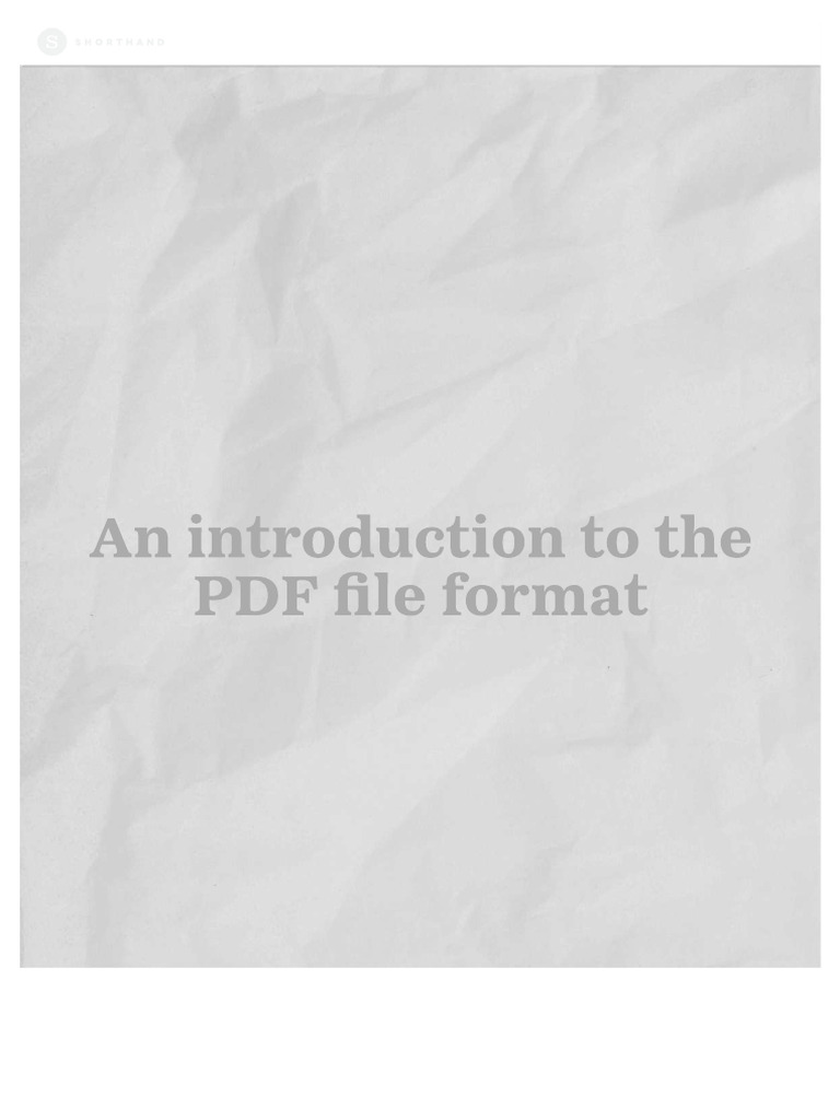 An Introduction To The PDF File Format | PDF