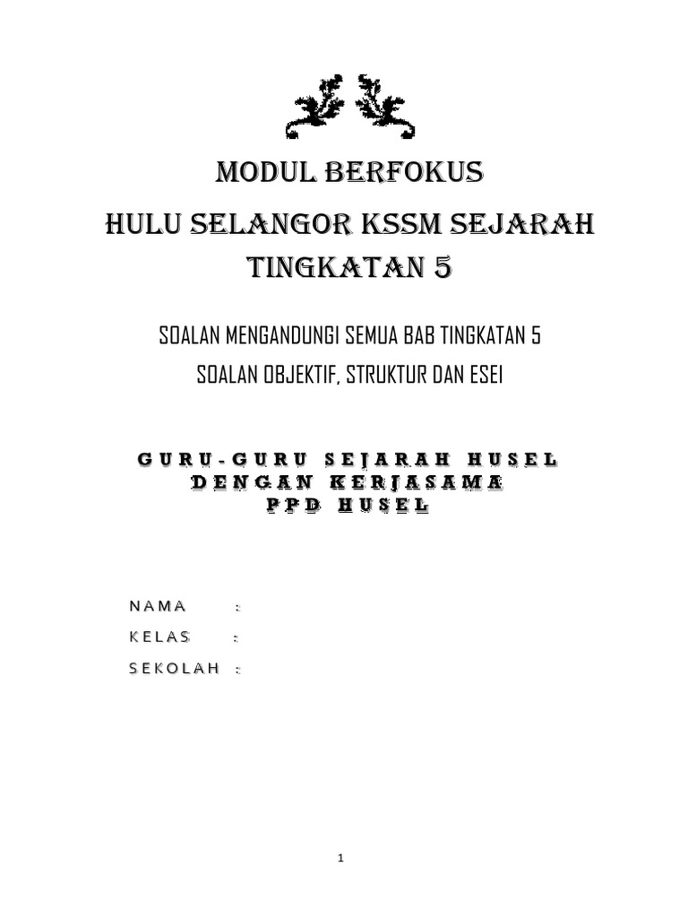 Modul Berfokus KSSM Tingkatan 5 | PDF