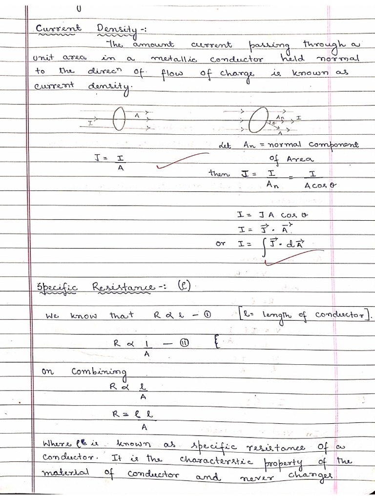 3_Specific Resistance and Ohm's Law (Vector Form) | PDF