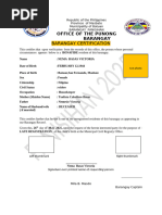 Barangay ID Sample 2025 | PDF
