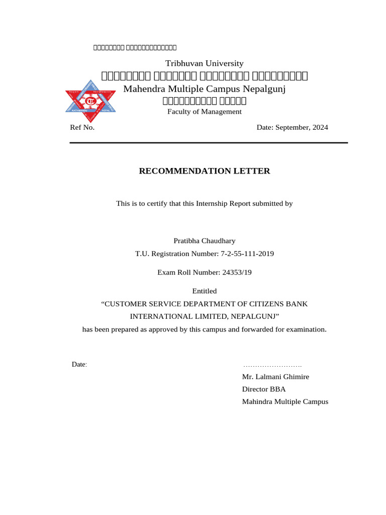 Internship Report Pratibha Chaudhary | PDF | Banks | Cheque