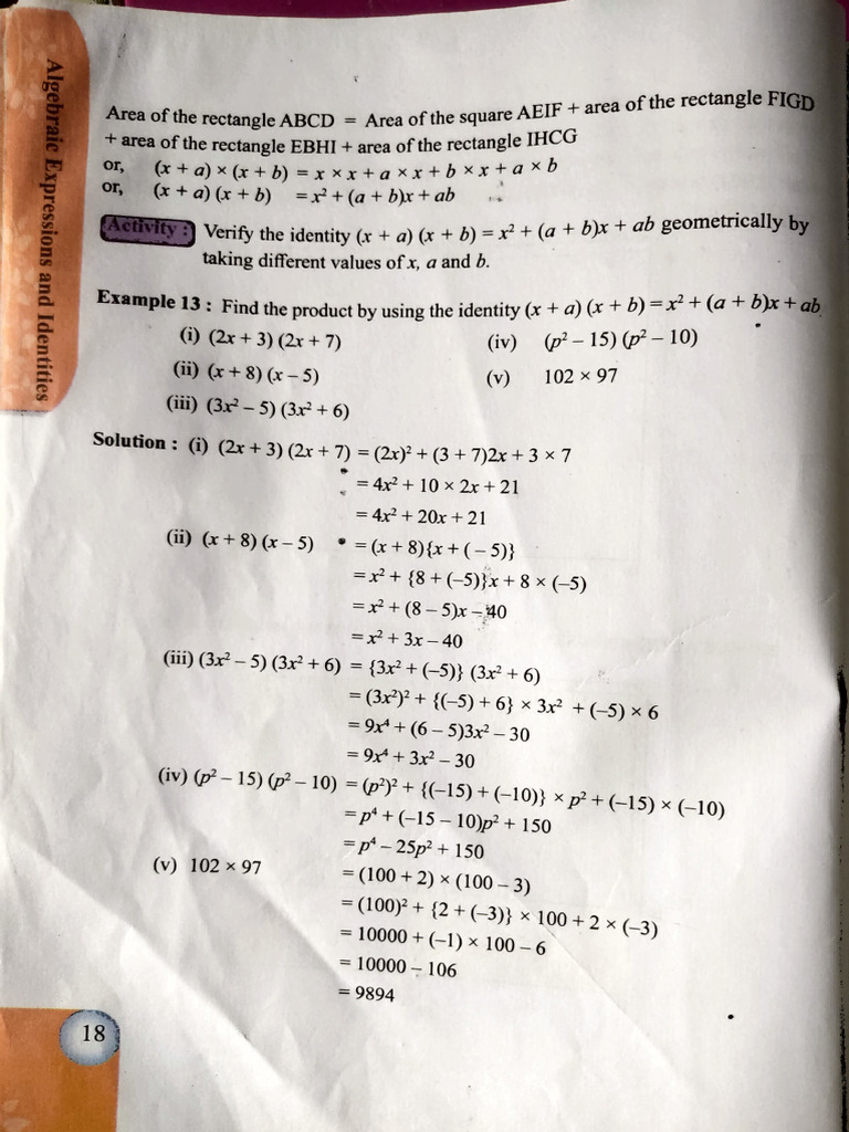 Verifying Algebraic Identities | PDF | Area | Number Theory