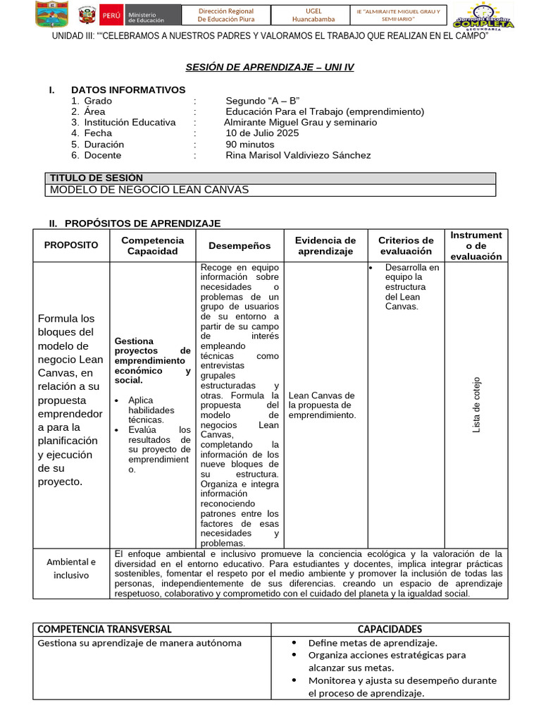 Tres Bloques Del Lean Canvas | PDF | Aprendizaje | Maestros