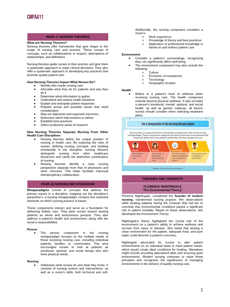 CMPA411 | PDF | Nursing | Well Being