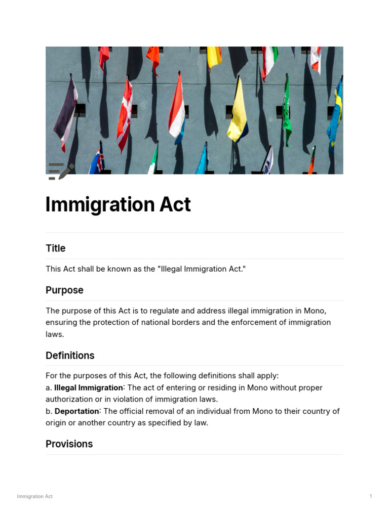 Immigration Act | PDF | Emigration, Immigration, and Refugees | Illegal ...
