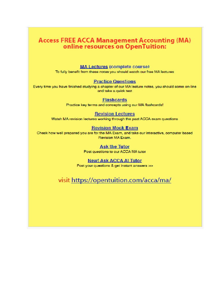 ACCA Formulae and Stats Tables | PDF