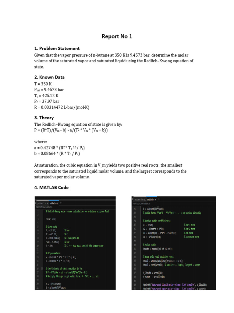 Matlab Assignment-1 | PDF | Physical Sciences | Physical Chemistry