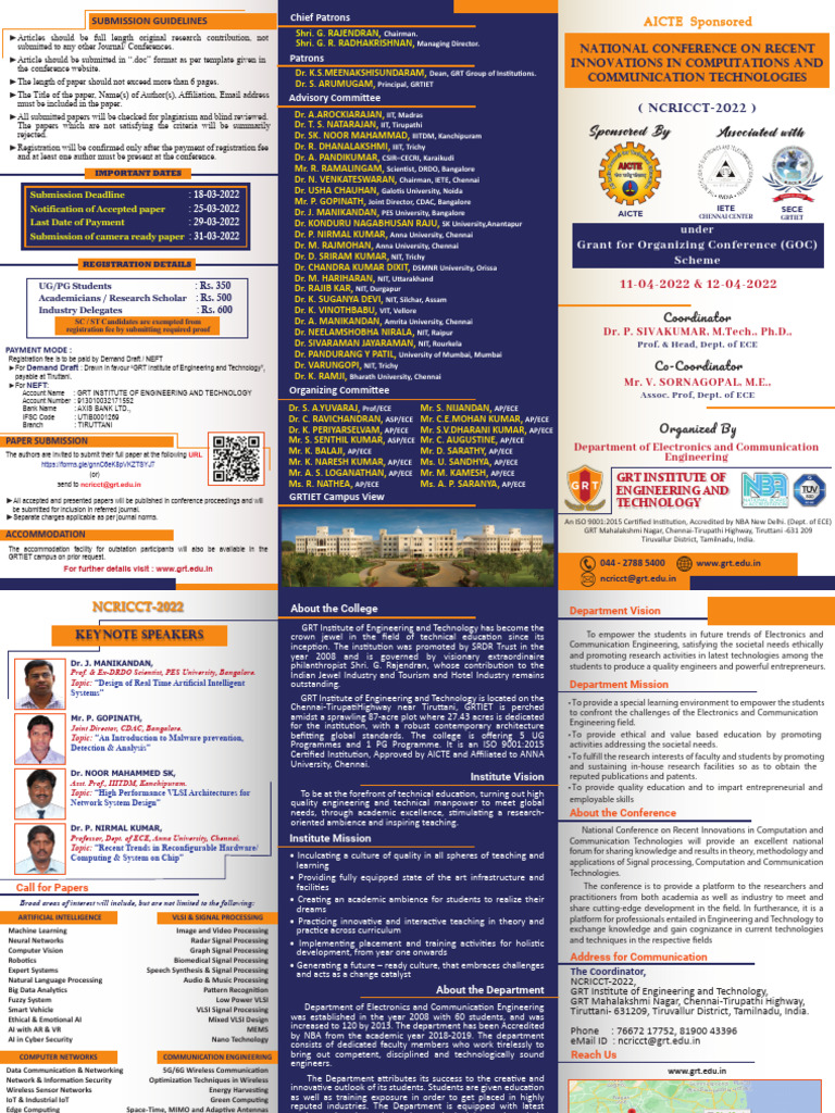 Grtiet Goc Ece Brochure New | PDF | Information And Communications ...